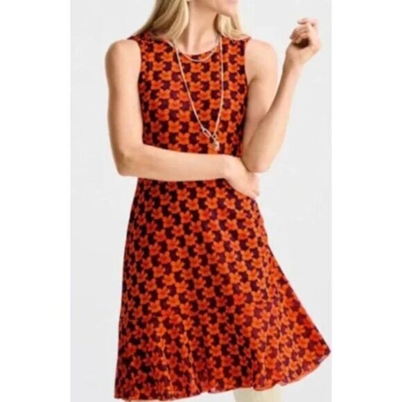 CAbi | Dresses | Cabi Black Orange Floral Flipreversible Sleeveless ...